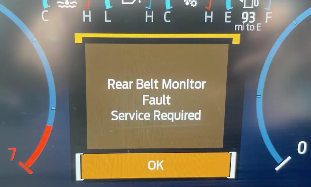 Ford Escape Rear Belt Monitor Fault: What You Need to Know - Daily Car Tips